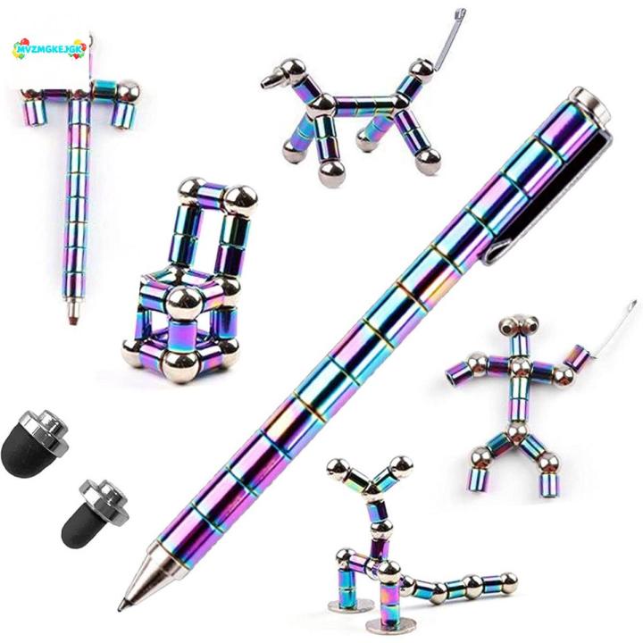 Decompression Magnet Ballpoint Pen 0.5mm Multi-Function Writing Pen ...