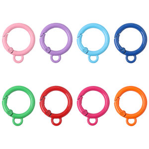 2/5Pcs 25x31mm Round Keychain Spring Clasps Openable Keyring Buckles ...