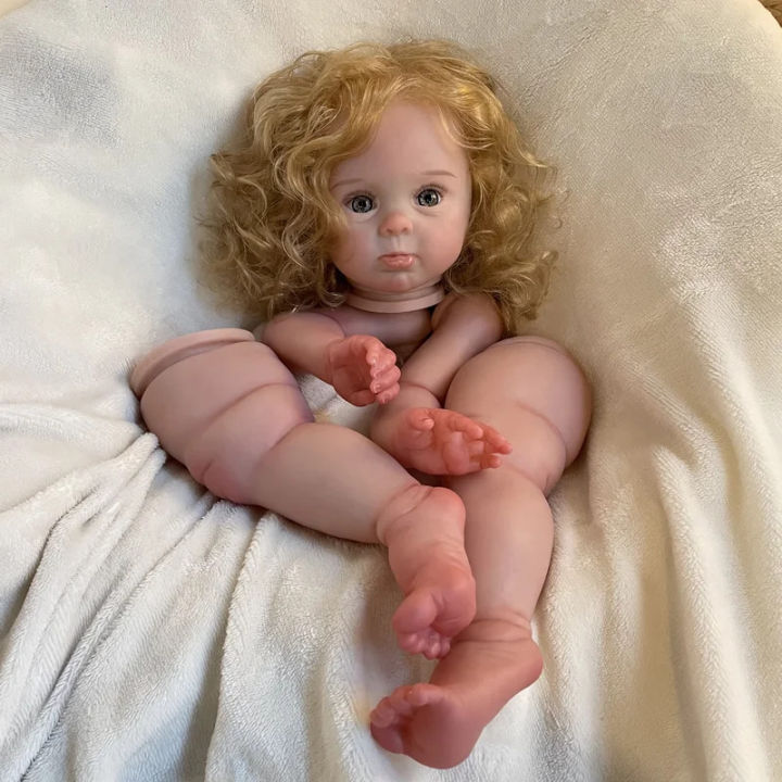 50cm Adelaide Reborn Doll kits With Rooted Blonde Hair 3D Painted Skin ...