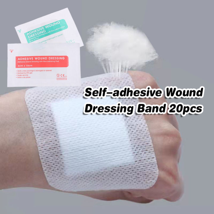 20Pcs Large Breathable Self-adhesive Non-woven Fabrics Wound Dressing ...