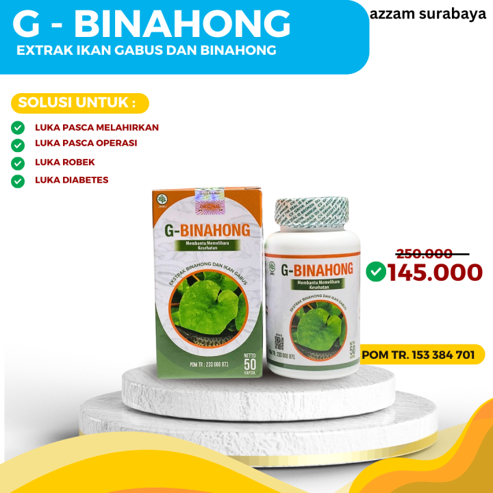 G Binahong kapsul Binahong extrak ikan gabus Membantu Pengeringan Luka ...
