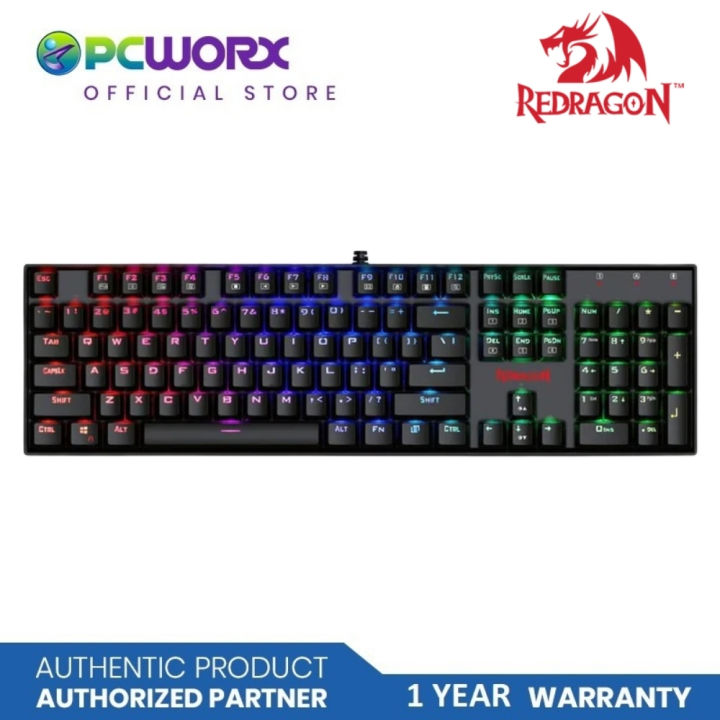 Redragon Mitra K551RGB-1 V2 RGB Black Mechanical Keyboard Blue Switch ...