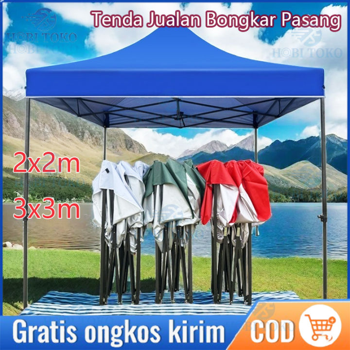 Terpal Atap Tenda Lipat 2x2/3x3(Bahan Polyester 420D) Anti Air/ Panas ...