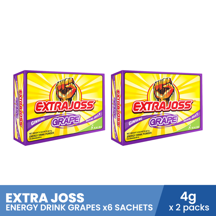 EXTRA JOSS Energy Drink Grapes 4g x 6 sachets x 2 packs, power drink ...