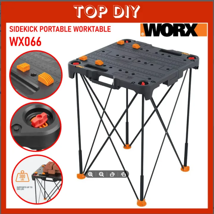 WORX WX066 Portable Folding Sidekick Work Table/ Workbench | Lazada