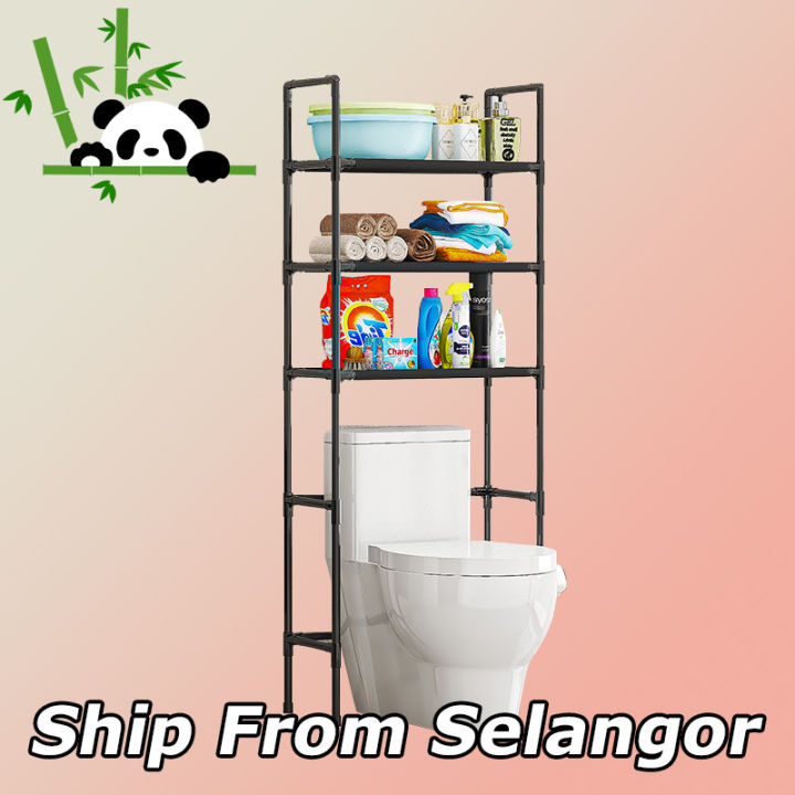 3 Tier Toilet Rack Multiple Color Toilet Shelf Free Punching Multi ...