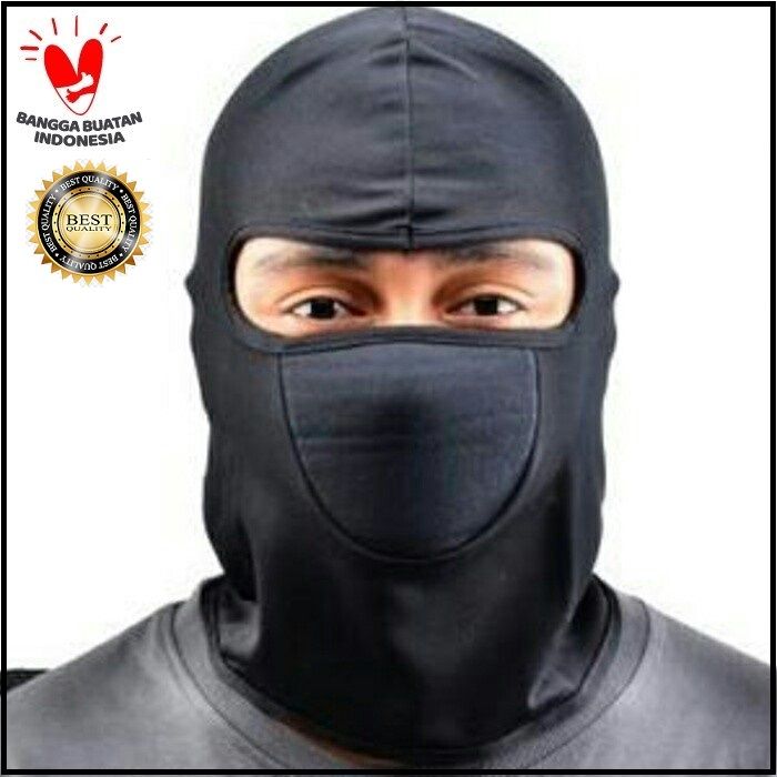 masker ninja full face hitam polos balaclava murah berkualitas | Lazada ...