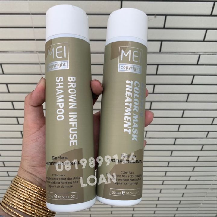DẦU GỘI Ủ XẢ DÀNH CHO TÓC NHUỘM SẮC NÂU MEI BROWN SHAMPOO VÀ CONDITIONER 300ml x 2 | Lazada.vn