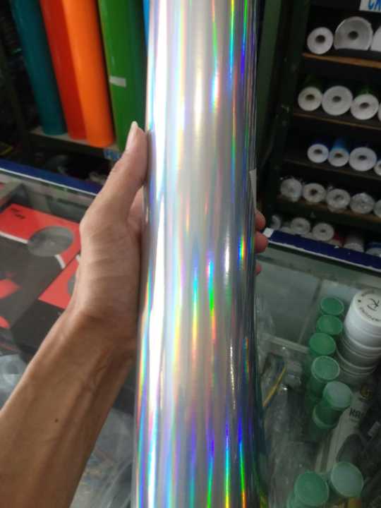 sticker hologram LASER CHROME polos 50cm X 45cm | Lazada Indonesia