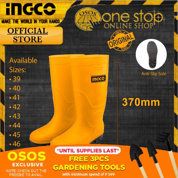 Ingco Original Rain Boots 100% New Virgin PVC / Nitrile with Anti-Slip ...