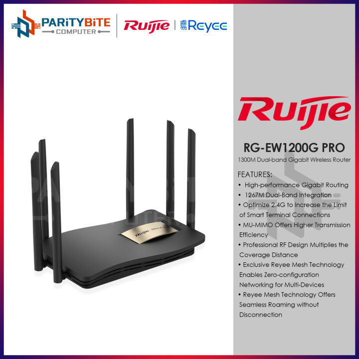 Ruijie | RG-EW1200G PRO 1300M Dual Band Gigabit Wireless Router | Lazada PH