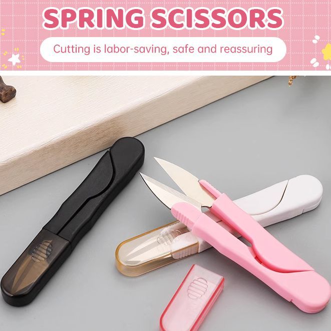 🔥chageey👍 Thread Trimmer Cutter Spring Scissor sharp metal gunting for ...