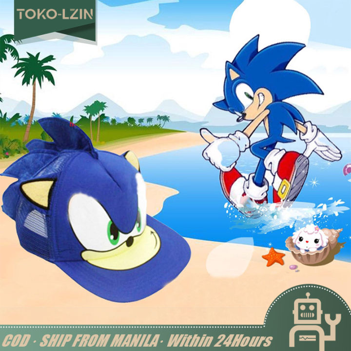 Cartoon Sonic The Hedgehog Hat Blue Sonic Children's Mesh Cap Mouse ...