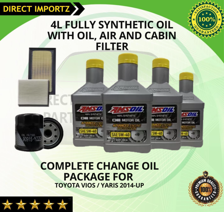 COMPLETE CHANGE OIL PACKAGE For TOYOTA Vios 2014-up | Lazada PH
