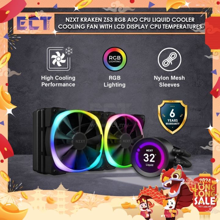 NZXT Kraken Z53 / Z63 / Z73 RGB AIO CPU Liquid Cooler Cooling Fan with ...