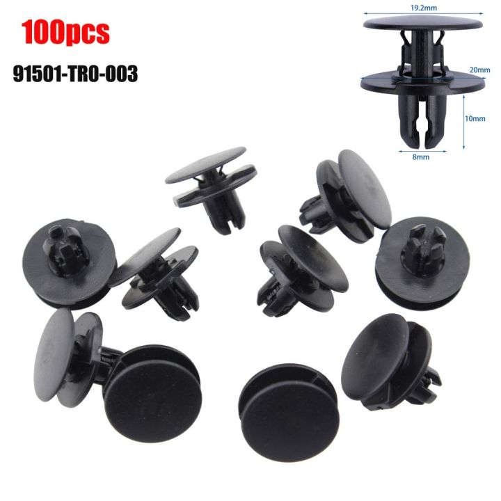 Perfect Replacement 100 Pcs Fender Push Type Retainer Clips for Honda ...