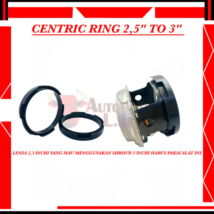 ALAT LAMPU LENSA CENTRIC RING 2,5 INCHI KE 3 INCHI | ALAT FRAME LENSA 2,5 INCHI KE SHROUD 3 ...
