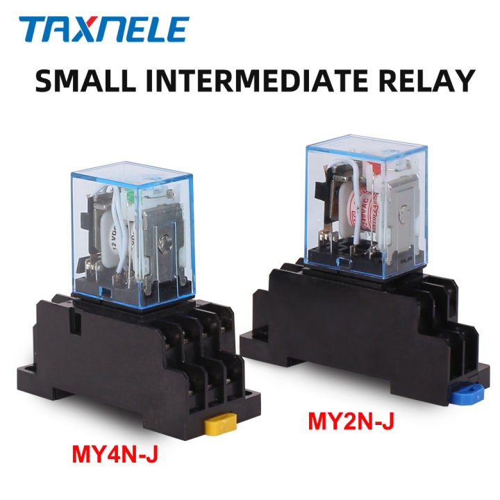 General Purpose MY2NJ MY4NJ DC 12V 24V AC110V 220V Relay 5A 8 Pins 14 Pins Electronic Mini ...