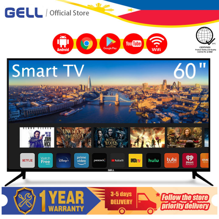 GELL 60 inches smart tv 55 inches on sale smart led 50 inch Android tv ...