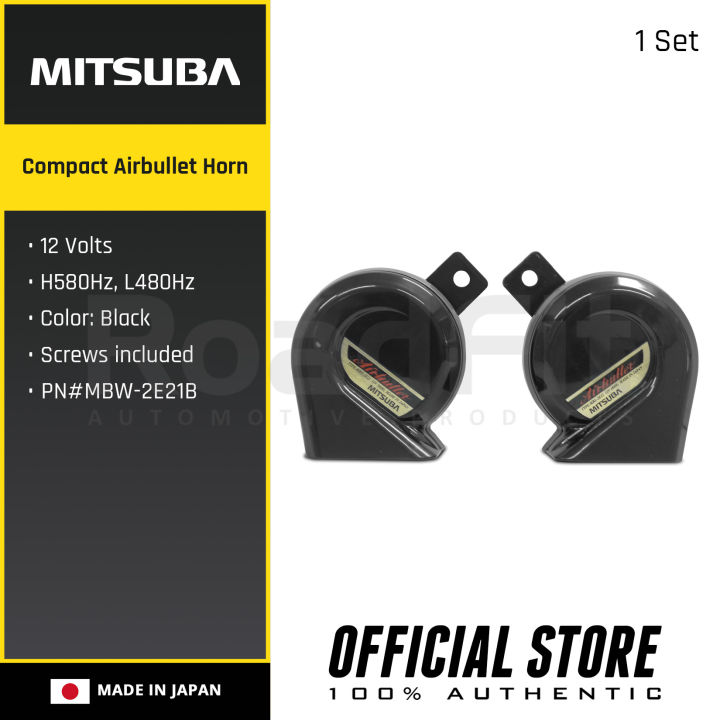 Mitsuba Compact Airbullet 12V Horn PN#MBW-2E21B Car and Motorcycle MC ...