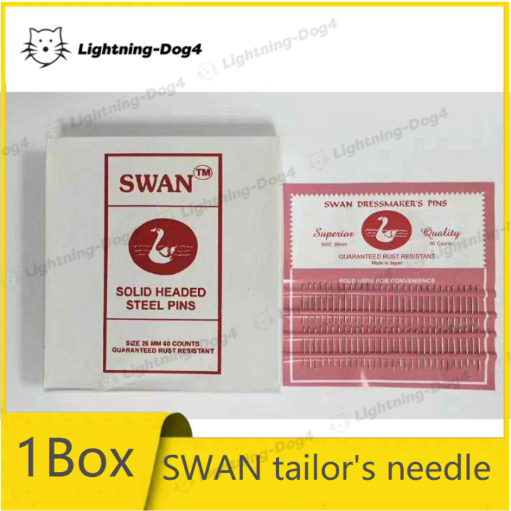 1box/20 Pads Solid Headed Steel Pins per Box | Swan Dressmaker's Pins ...
