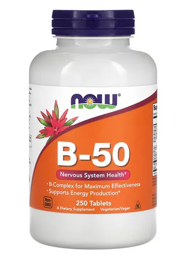 Now Foods, B-50 (B50) with Folate, Inositol, Choline, Biotin ...