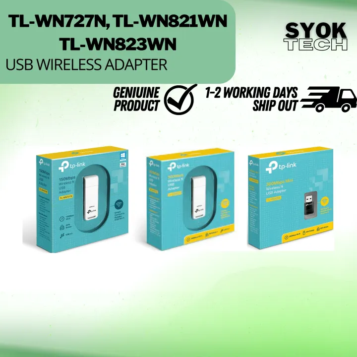 TP-LINK WIRELESS USB ADAPTER - TL-WN727N/WN725N /WN821N / WN823N (727n ...
