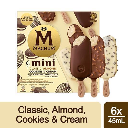 Selecta Magnum Mini Classic Almond Cookies and Cream 45ml x 6s | Lazada PH