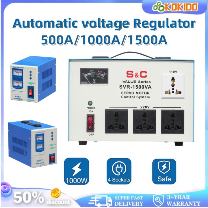 S&C AVR Automatic Voltage Regulator SVR1500VA/1000VA Servo Type 1.5KVA ...