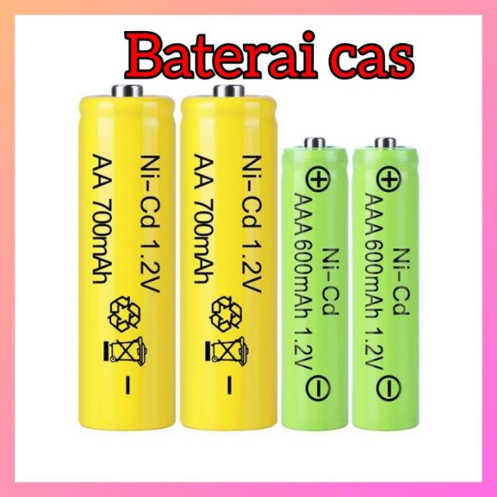 Baterai Cas Baterai Charge 700 mAh dan Baterai AAA dan 600 mAh dan AAA ...