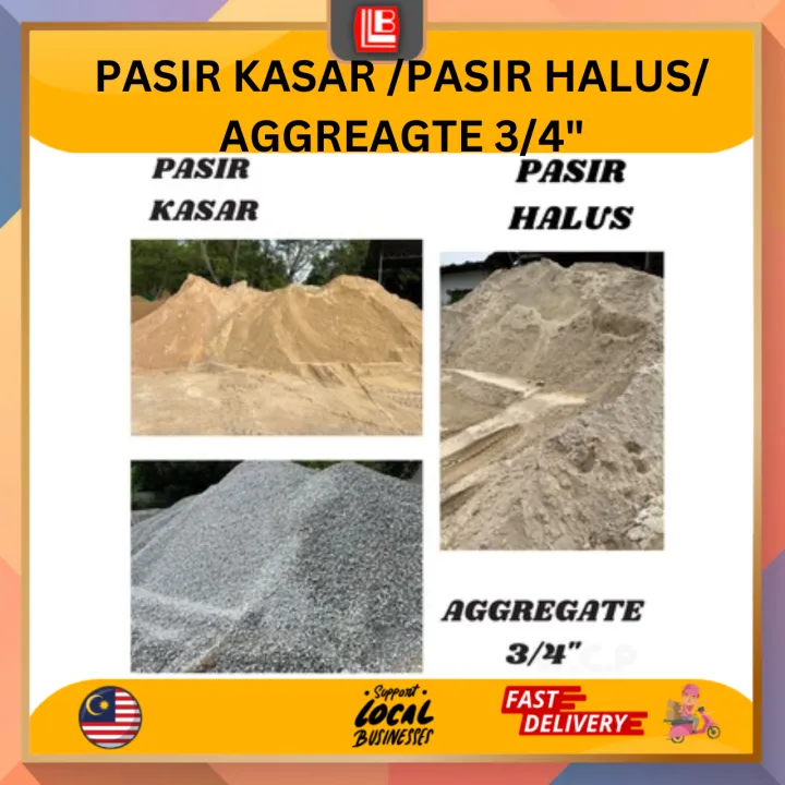 Pasir Kasar / Halus Sand Coarse/ Fine For Cement Mix Concrete ...