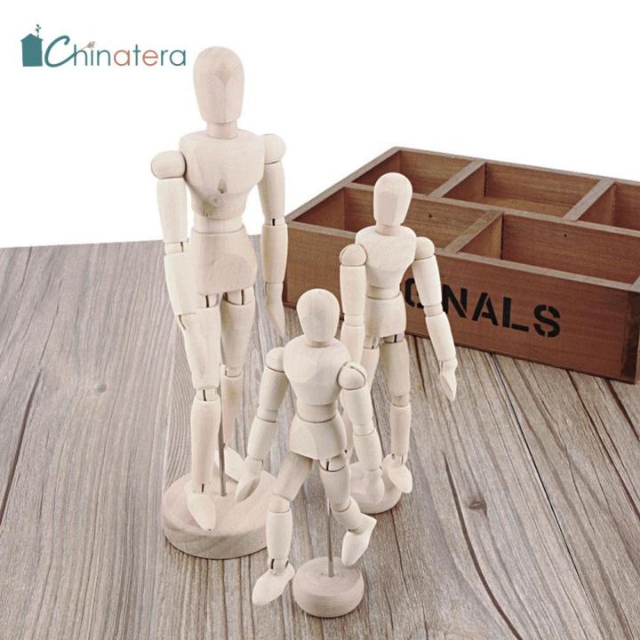 [Chinatera] 10/14/20/32cm Handmade Wooden Movable Limbs Human Figure ...