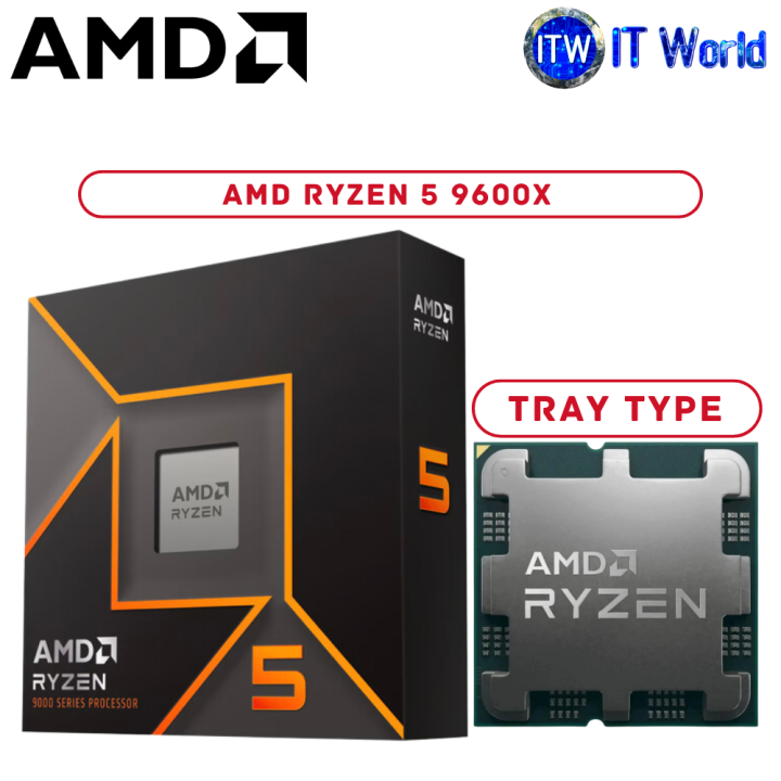 Itw | AMD Ryzen 5 9600X 6 Cores 12 Threads Desktop Processor without ...