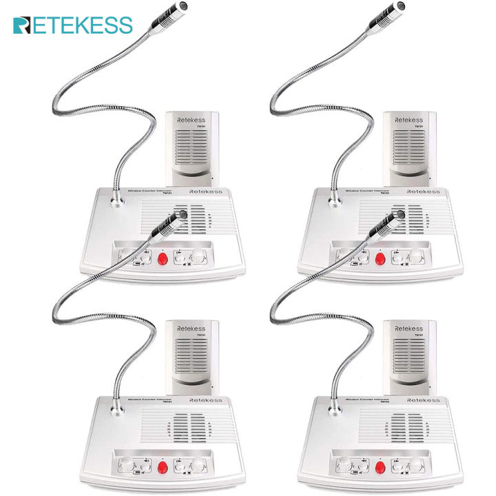 Retekess TW101 หน้าต่างระบบลำโพงหน้าต่างไมโครโฟนและลำโพงธนาคาร ...