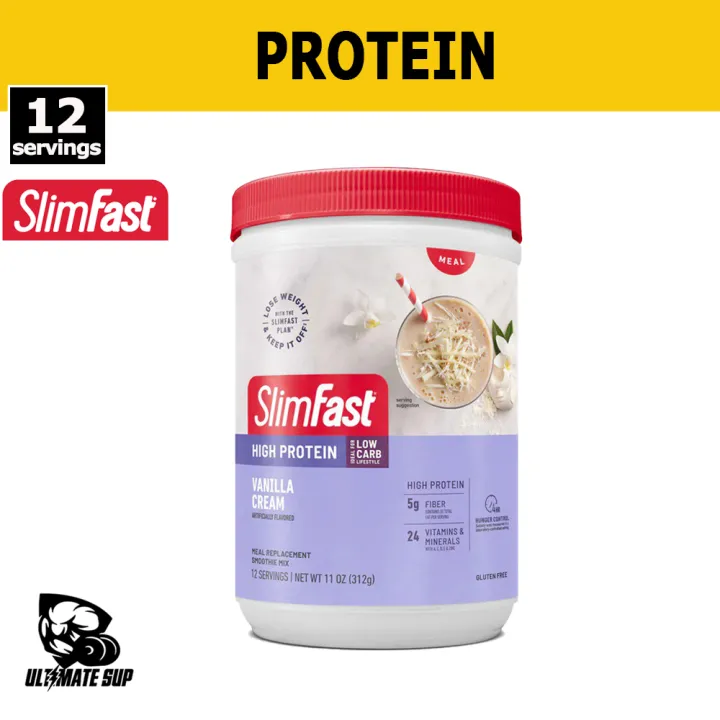 SlimFast High Protein Nutrition Smoothie Mixes 12 Serving Canister ...