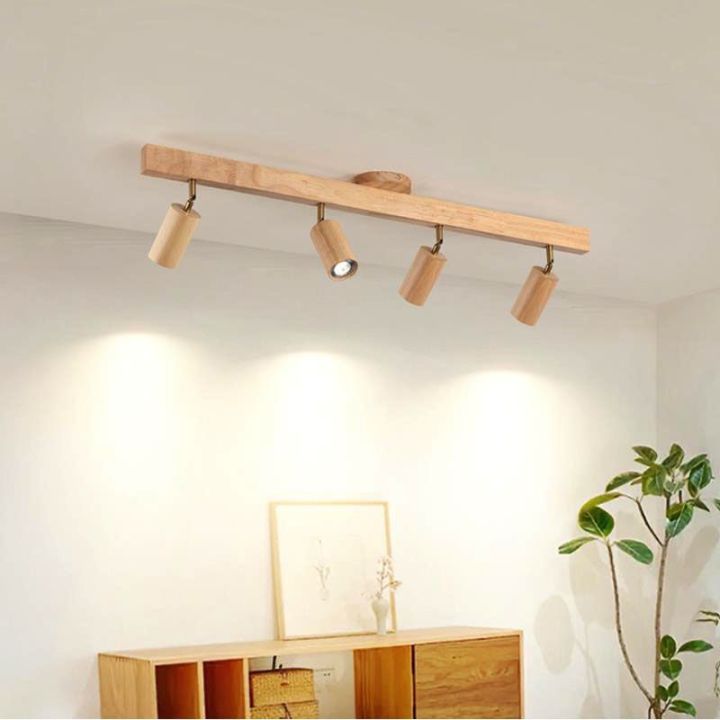 Japanese Log Track Light Restaurant Light Modern Wooden Spotlight Aisle ...