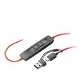Poly Blackwire 3320 Stereo Microsoft Teams Certified USB-C Headset +USB ...