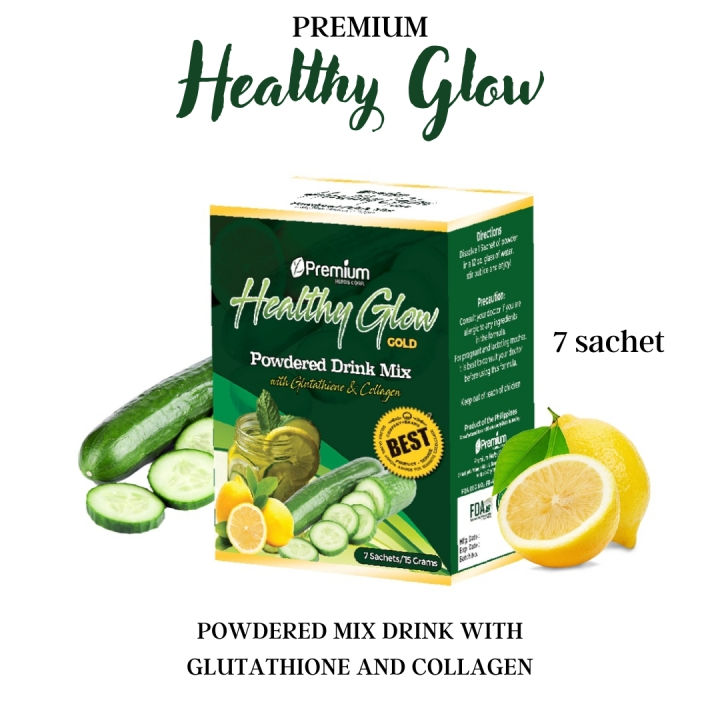 premium healthy glow gold powdered drink mix with glutathione and ...