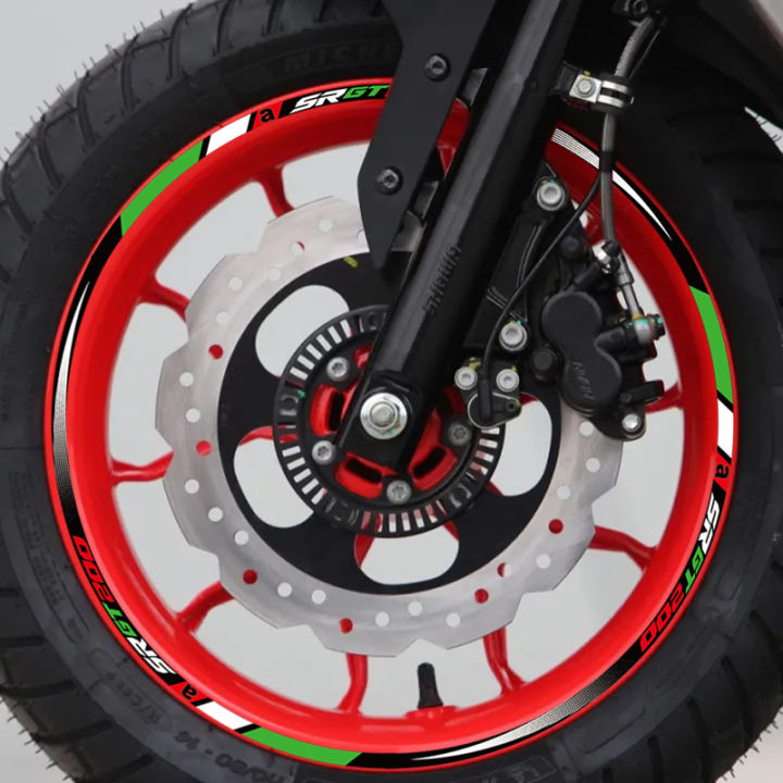 Motorcycle Decals Rim Wheel Hub Sticker Reflective For Aprilia SRGT200 ...