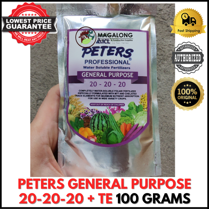 PETERS PROFESSIONAL WATER SOLUBLE FERTILIZER - GENERAL PURPOSE 20-20-20 ...