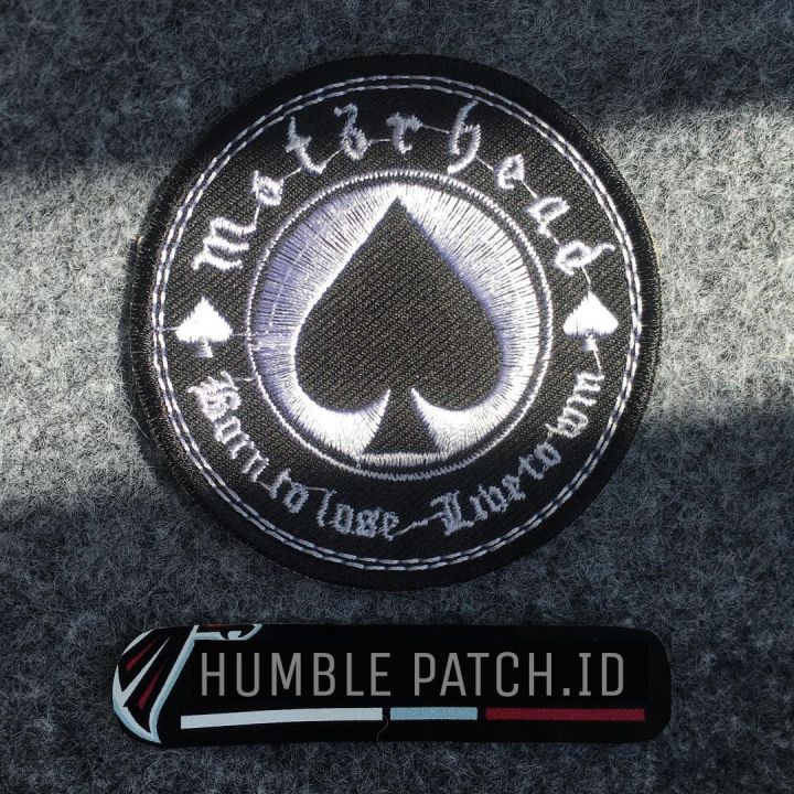 PATCH ON ! EMBLEM BORDIR BAND MOTORHEAD LOGO HITAM PUTIH | Lazada Indonesia