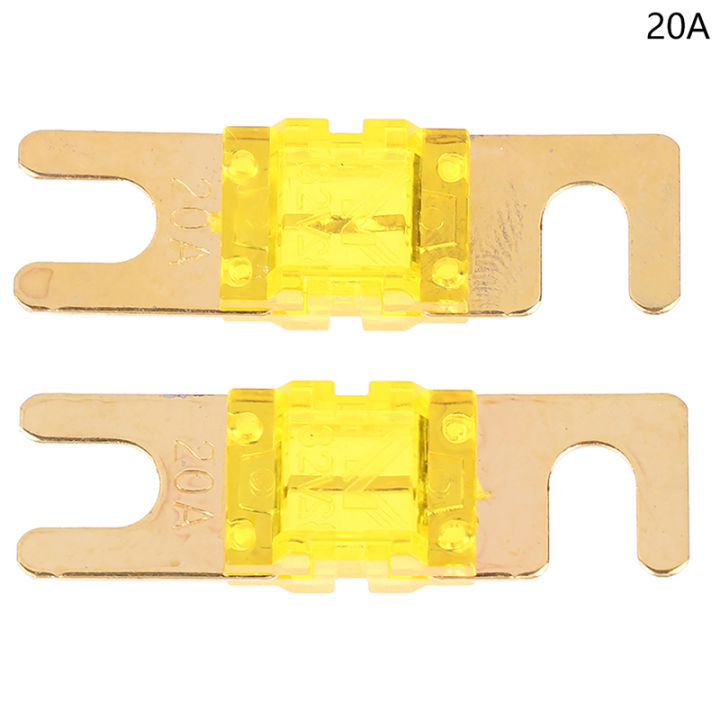 KingBe 2Pcs Gold Plated Stud Car Fuses Mini Car Audio Fuse 20A 30A 40A ...