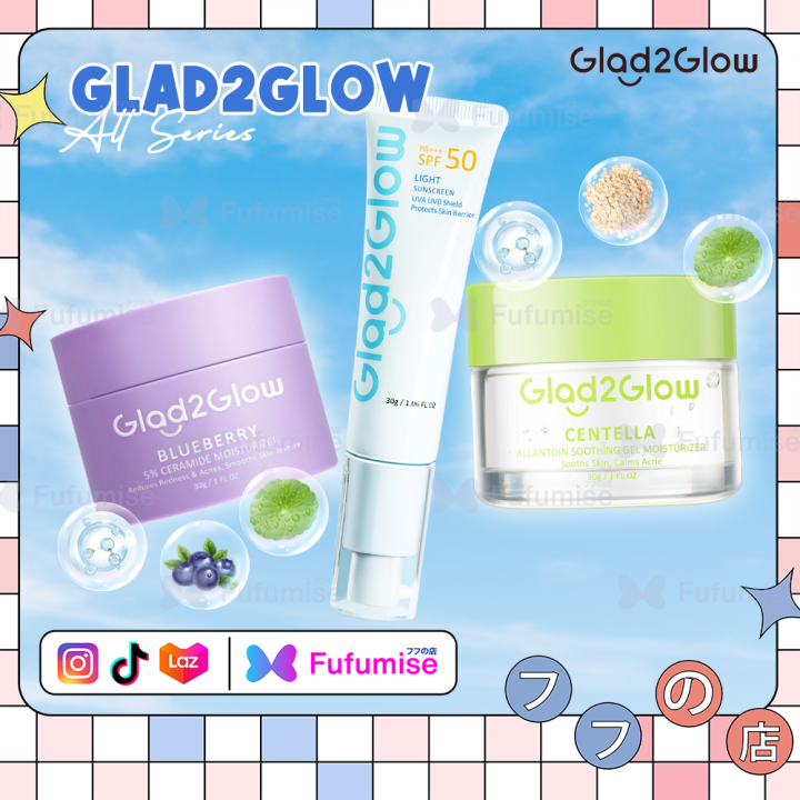 GLAD2GLOW All Series | Sunscreen SPF 50 PA+++ | Centella Soothing Gel ...