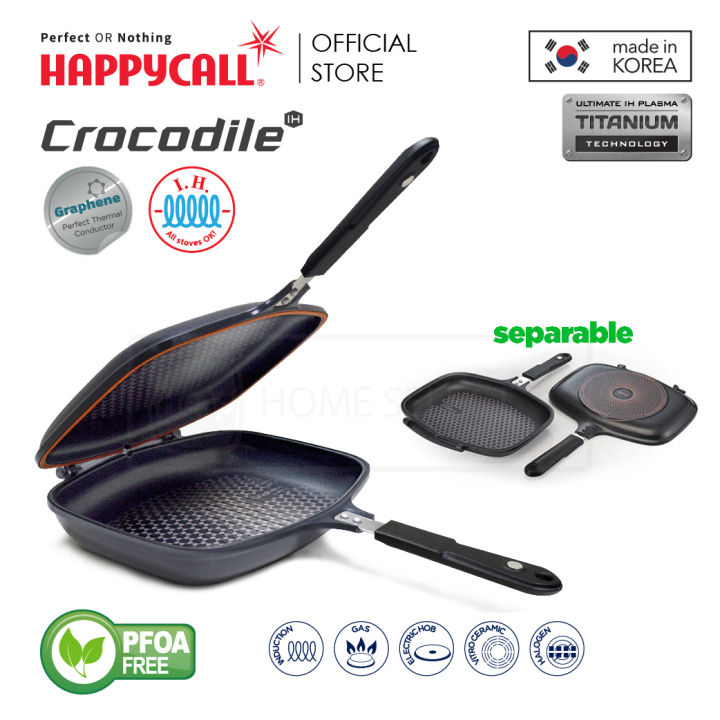 HAPPYCALL CROCODILE IH GRAPHENE SYNCHRO DOUBLE PAN - JUMBO / 3002-0127 (3002-0087) | Lazada