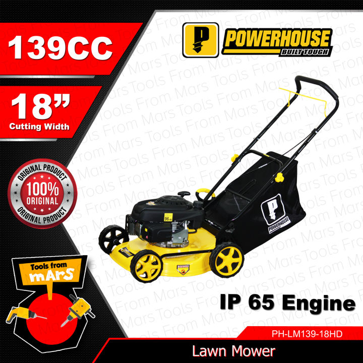 POWERHOUSE USA Lawn Mower Gas Power 18 Inches With IP65 139cc Gasoline ...