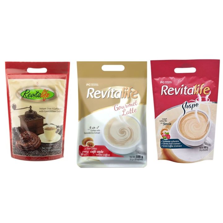 REVITALIFE Coffee - Shape Instant Coffee, 3 in 1 Ganoderma, Gourmet ...