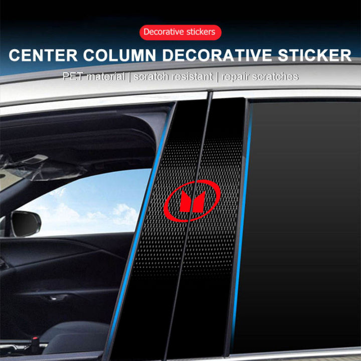 Car Window Center Pillar Sticker Trim Scratches Decor Stickers Auto B ...