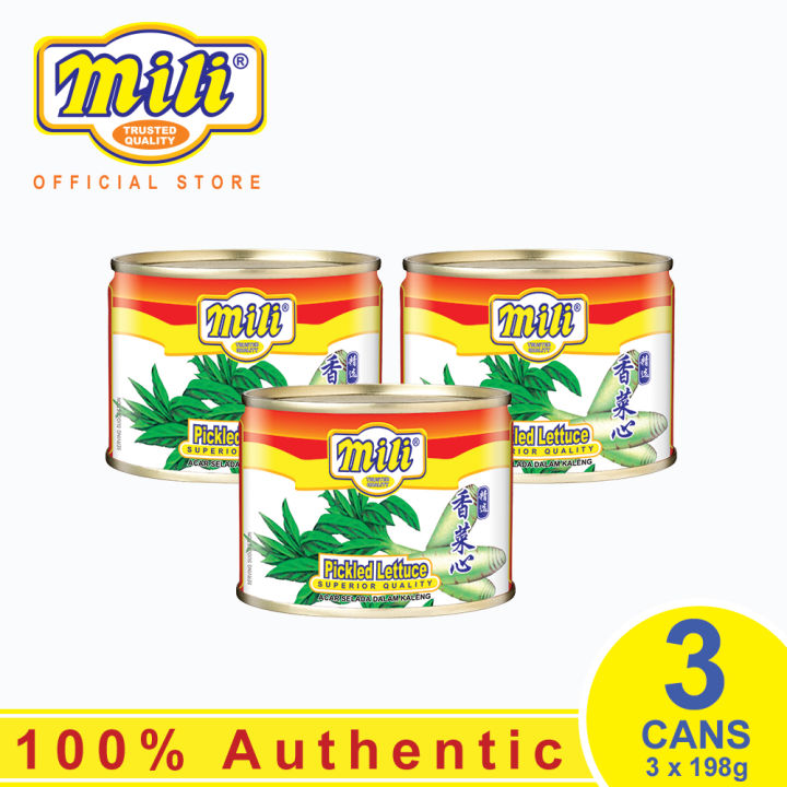 [Bundle] 3 x Mili Pickled Lettuce (HALAL) 美丽牌精选香菜心 | Lazada