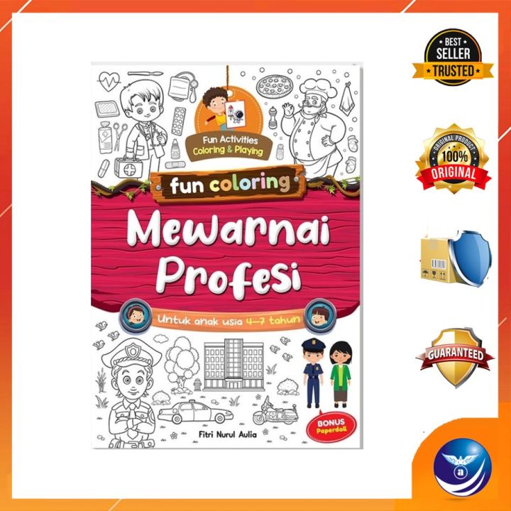FUN COLORING : MEWARNAI PROFESI (BONUS PAPERDOLL) | Lazada Indonesia