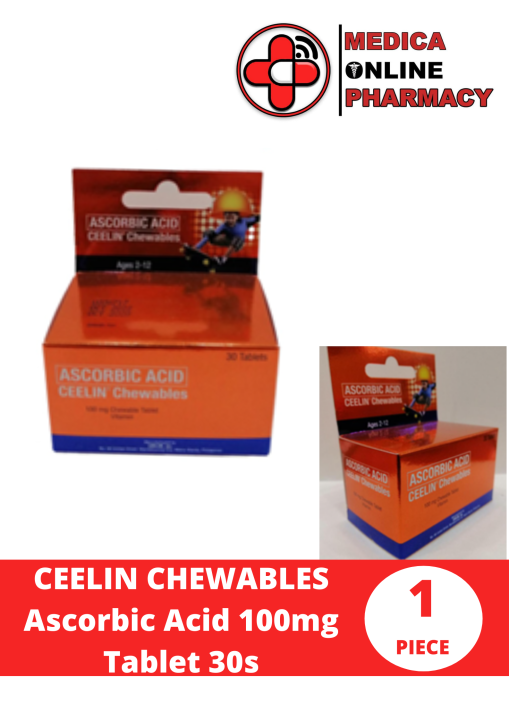 CEELIN CHEWABLES Ascorbic Acid 100mg Tablet 30PIECES/ 1BOX | Lazada PH